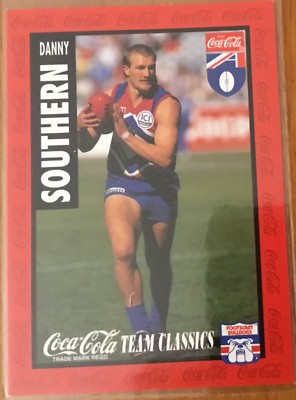 1995 SELECT FOOTSCRAY BULLDOGS DANNY SOUTHERN COCA COLA CLASSIC #7 CARD ...