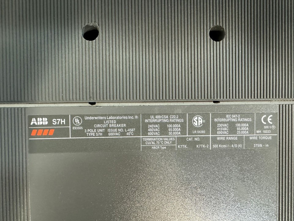 ABB SACE S7 S7H 1000 AMP Circuit Breaker | eBay