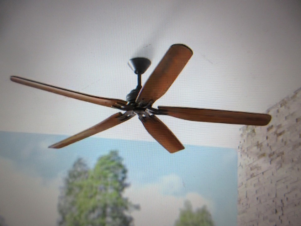 Hampton Bay Danetree 72 in. Indoor/Outdoor Natural Iron Ceiling Fan ...