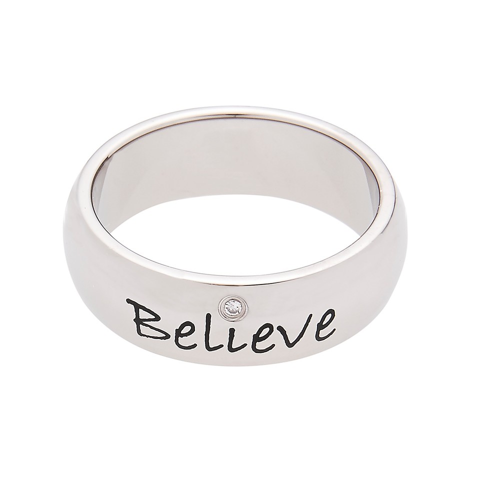 Believe Engraved Inspirational Daily Reminder Ring Gifts For Girls ...