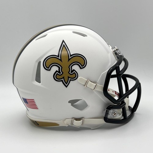 New Orleans Saints CUSTOM Matte White Mini Football Helmet | eBay