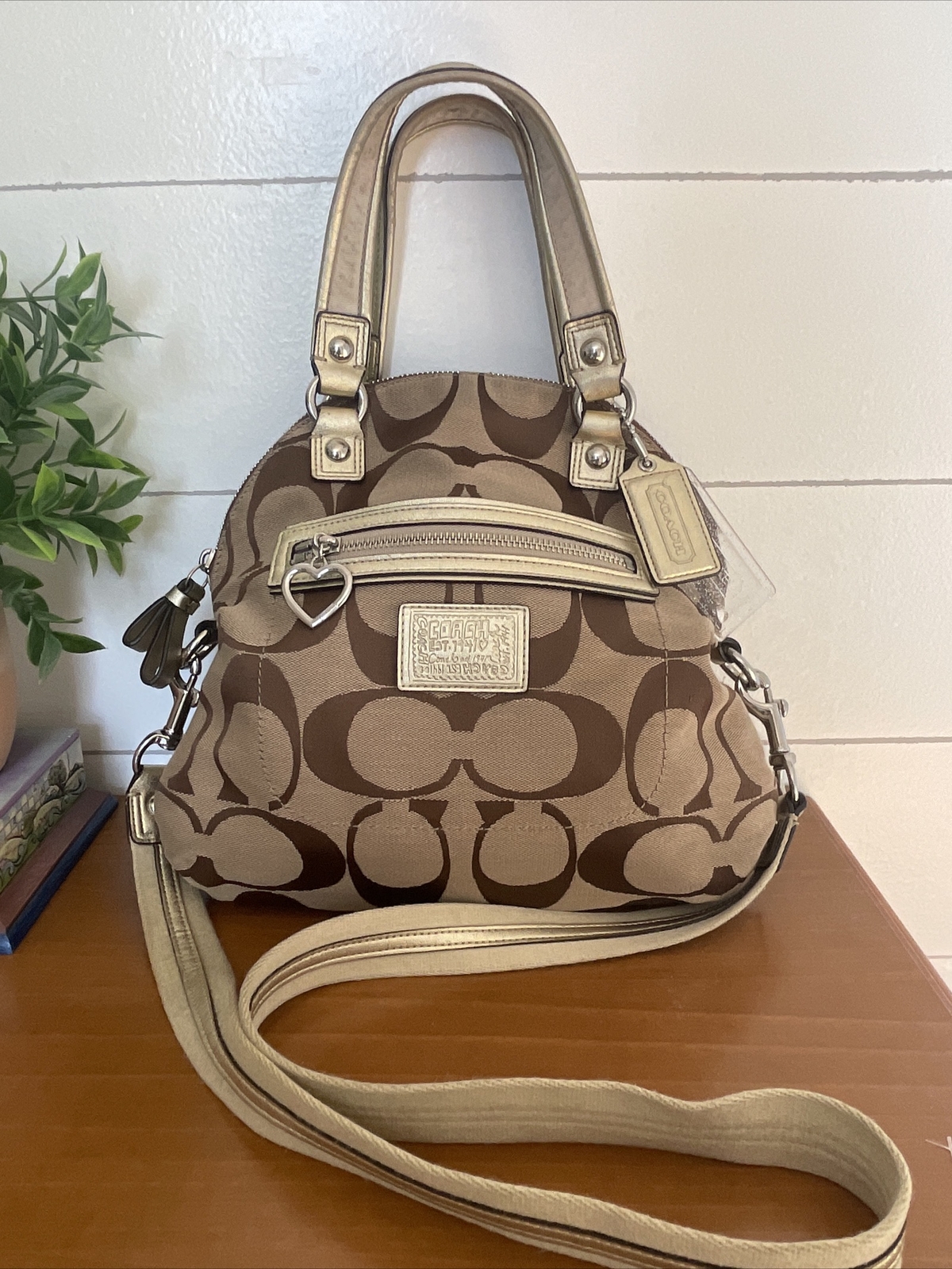 Coach Daisy 22941 Signature Style fold over satchel - Gem