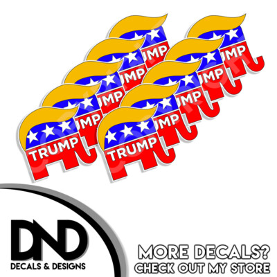 TRUMP Elephant 2020 Republican Vinyl Decal Sticker Helmet Funny 10 Pack ...