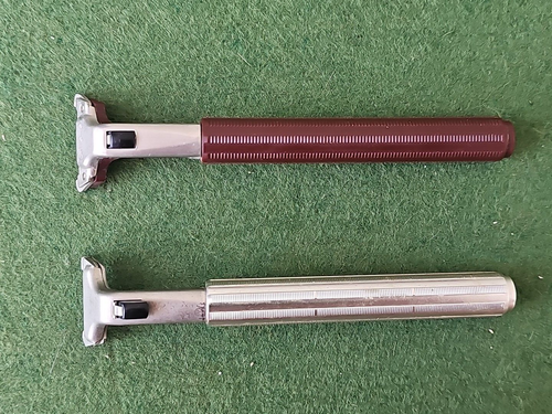 Vintage Gillette ATRA Cartridge Razor Handle Lot Y1 Aluminum/G2 Brown ...