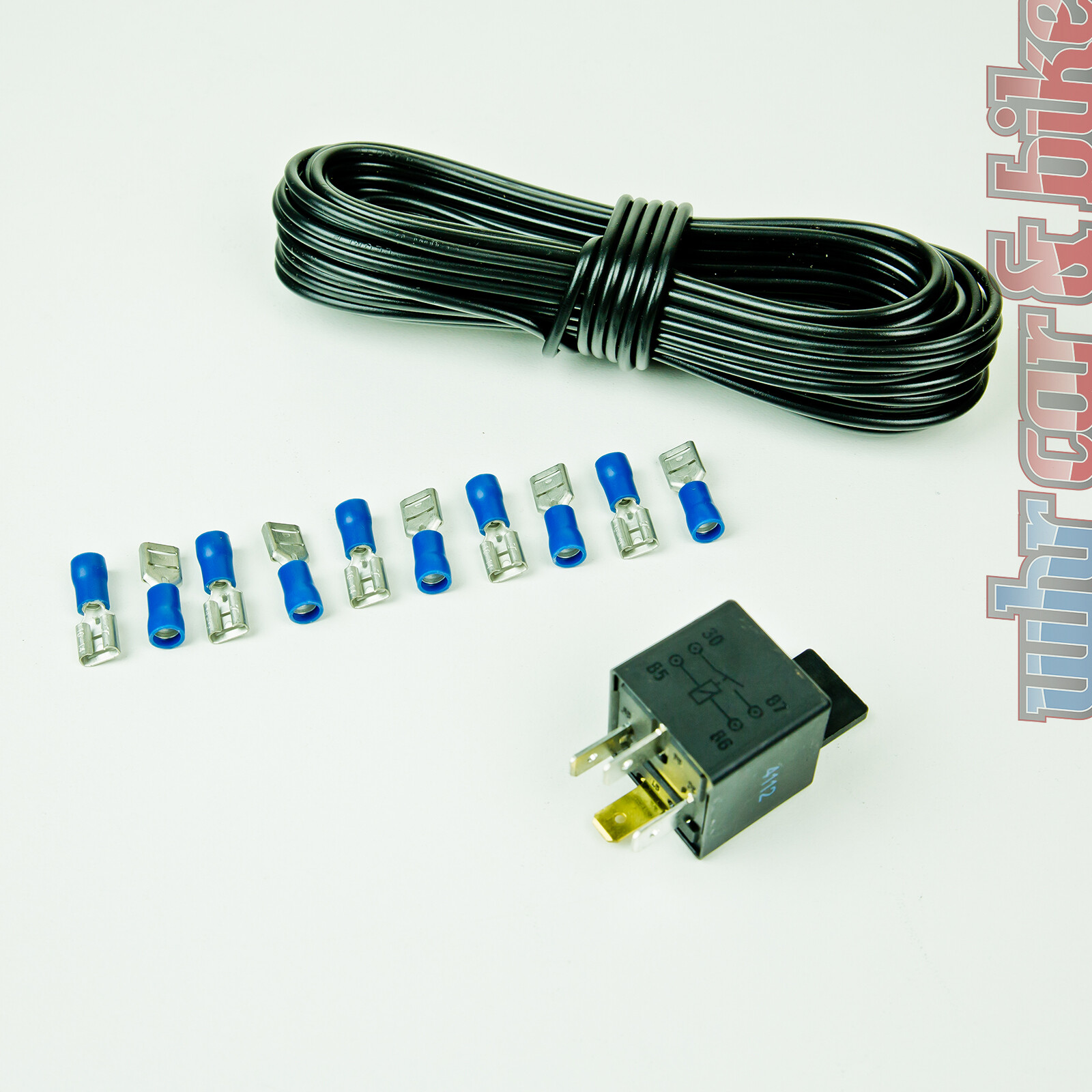 Hella headlights connection kit incl. 12V relay, flat plug, vehicle ...