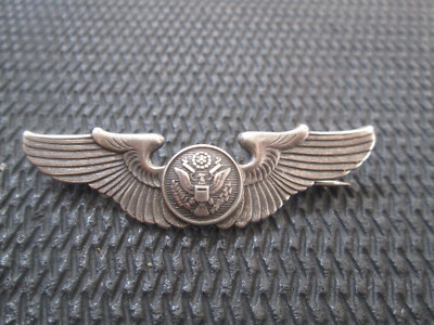 Vintage WWII Eagle Sterling Winged Pin 2" Air Force Wings | eBay
