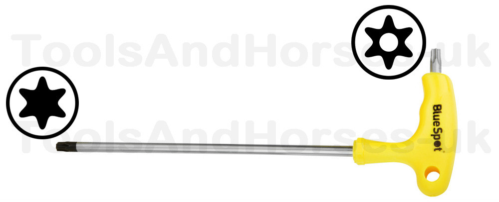 6pc T-Handle Magnetic Torx Star Key Set T10 To T40 Tamper Proof Torx ...