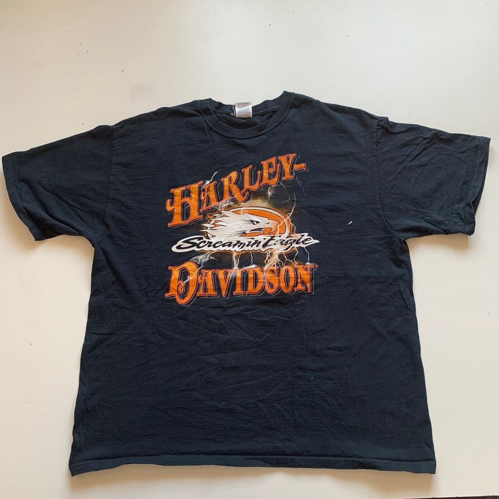 Vintage 2000s Harley Davidson Screaming Eagle Graphic… - Gem