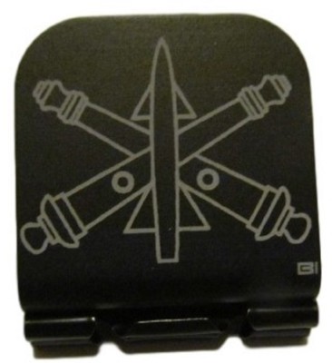US ARMY Air Defense Artillery Symbol Laser Etched Aluminum Hat Clip ...