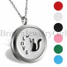 30mm Locket Pendant Aromatherapy Perfume Essential Oil Diffuser Chain ...