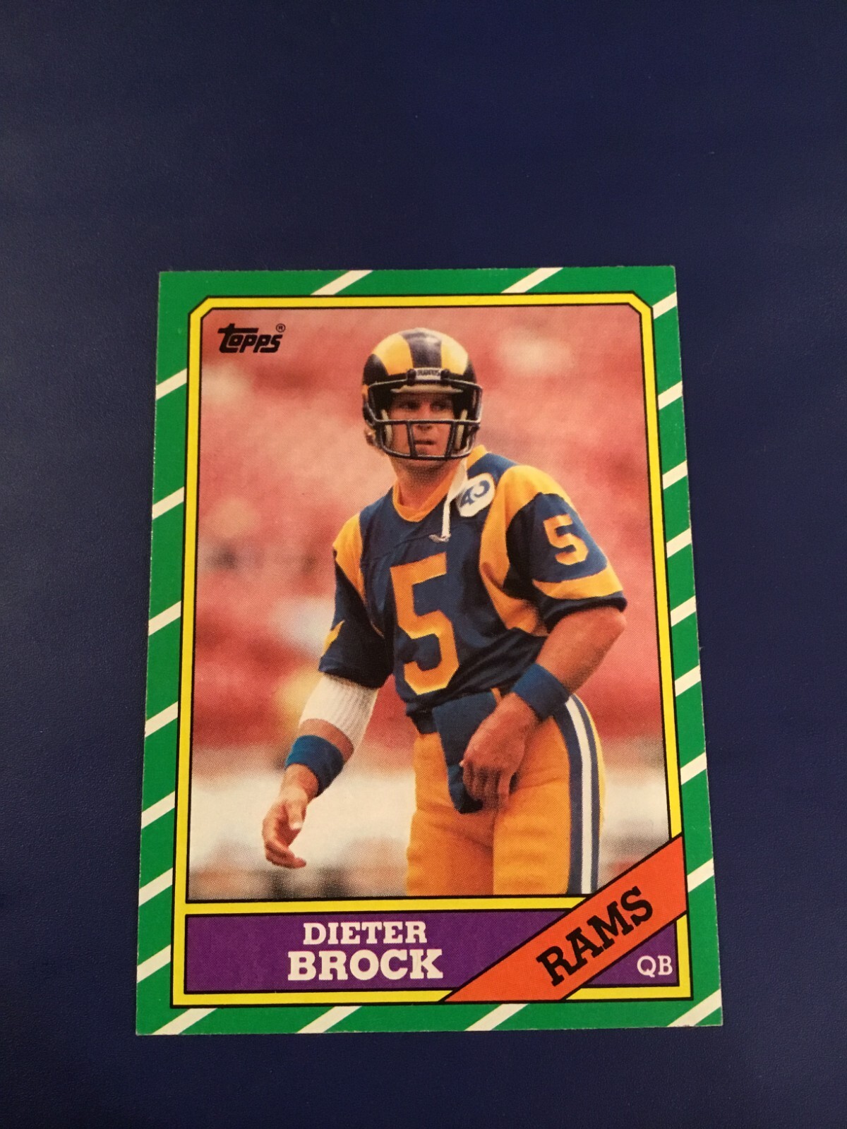1986 Topps # 77 DIETER BROCK ROOKIE RC Los Angeles Rams Winnipeg Canada ...