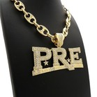 Iced Gold plated Alloy Cubic Zirconia Young Dolph PRE & Marina Chain ...