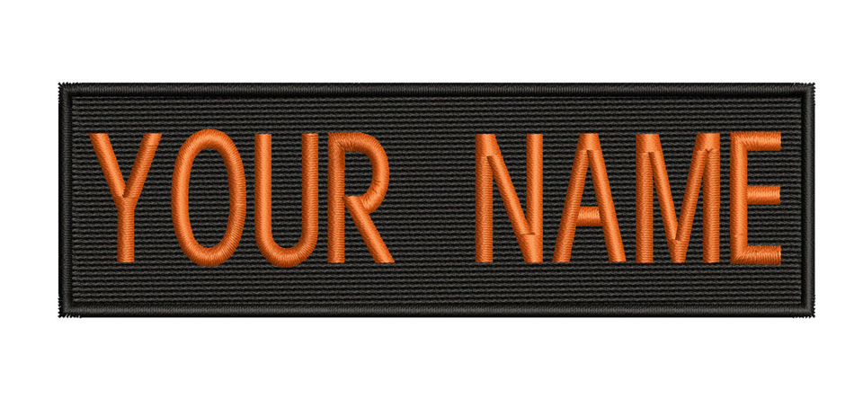 RECTANGULAR CUSTOM EMBROIDERED NAME TAG Iron-on Patch Quality Badge 4 ...