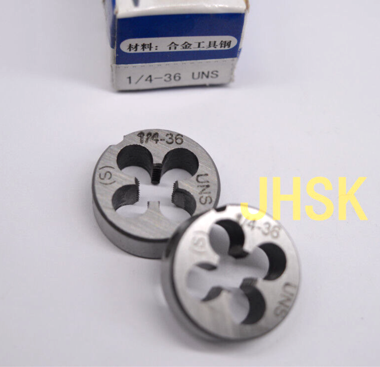 2pcs HSS Right Hand Die 1/4 -36UNS Dies Threading 1/4-36 US DIE ...