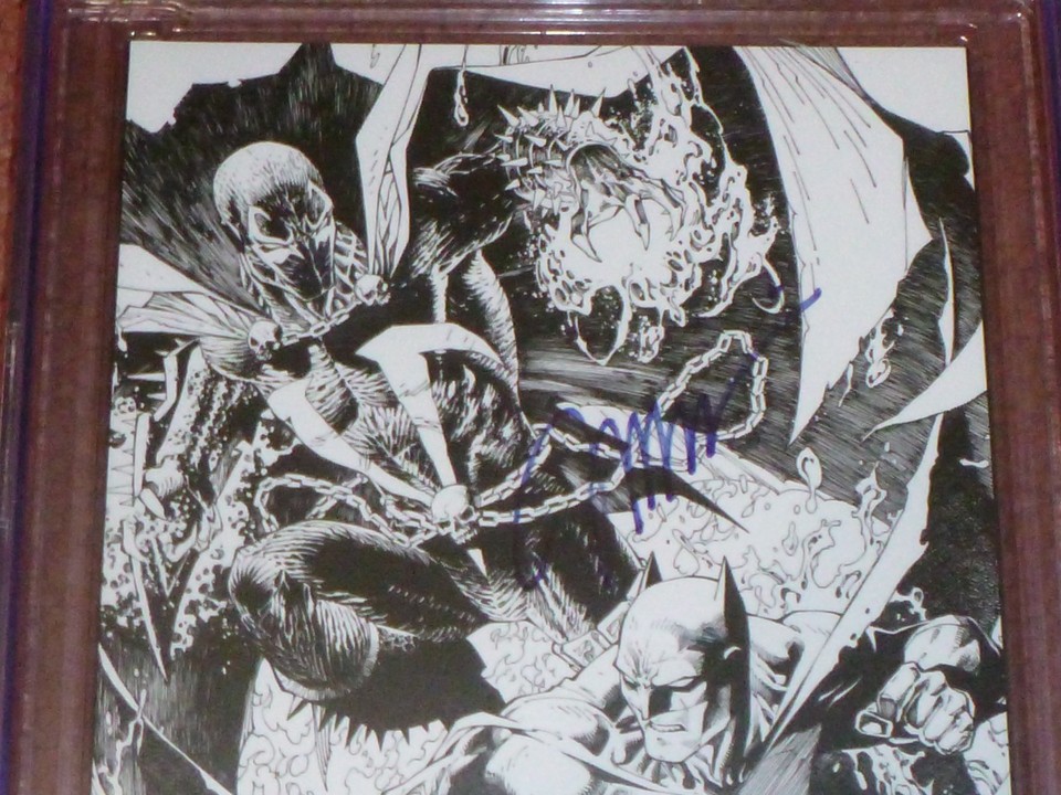 BATMAN / SPAWN #1 - Lee Sketch Variant, CGC Sig. Series 9.8, Signed by ...