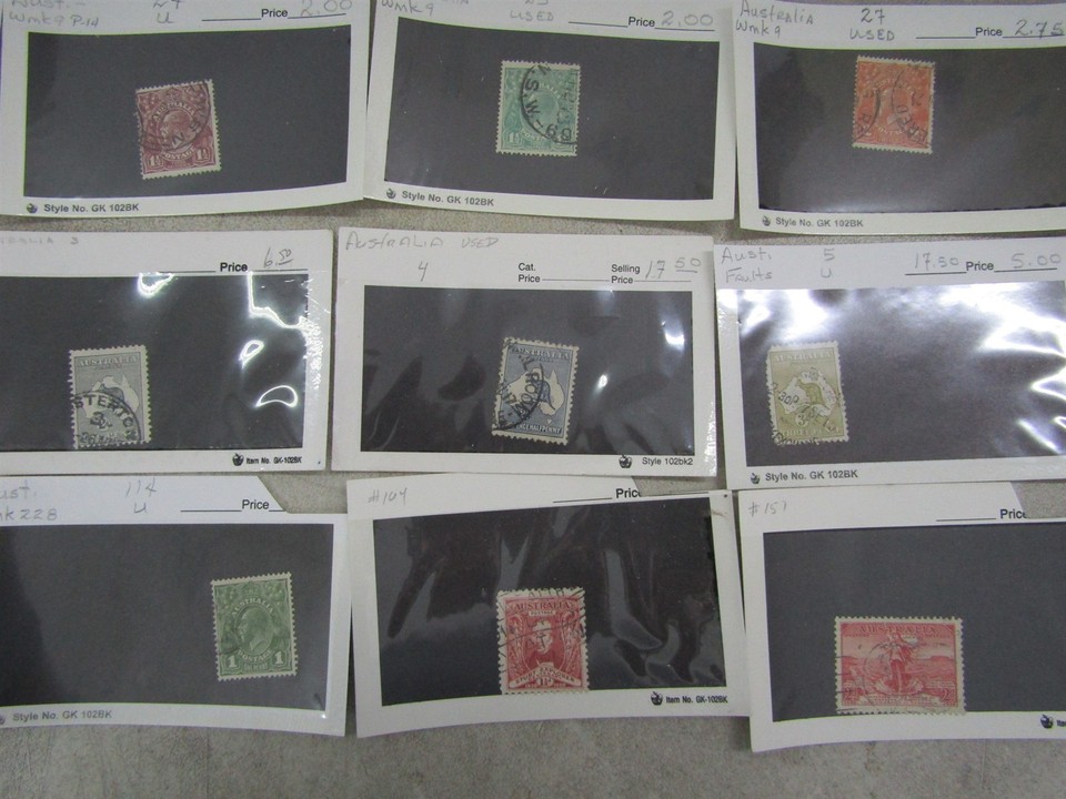 nystamps British Australia many mint old stamp collection high cost ...