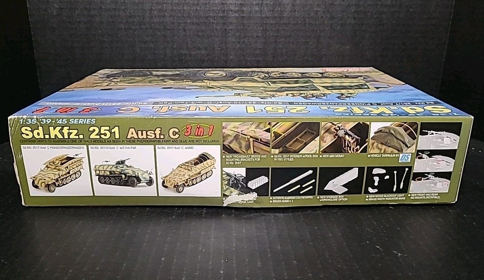 Dragon Models 1/35 Sd.Kfz. 251 Ausf. C 3n1 Kit# 6224 | eBay