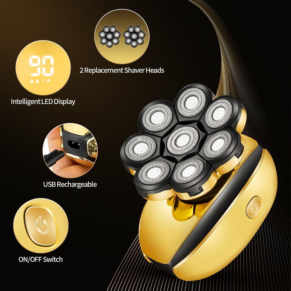 ROZIAPRO Head Shavers for Bald Men Rechargeable Electric Shavers for ...