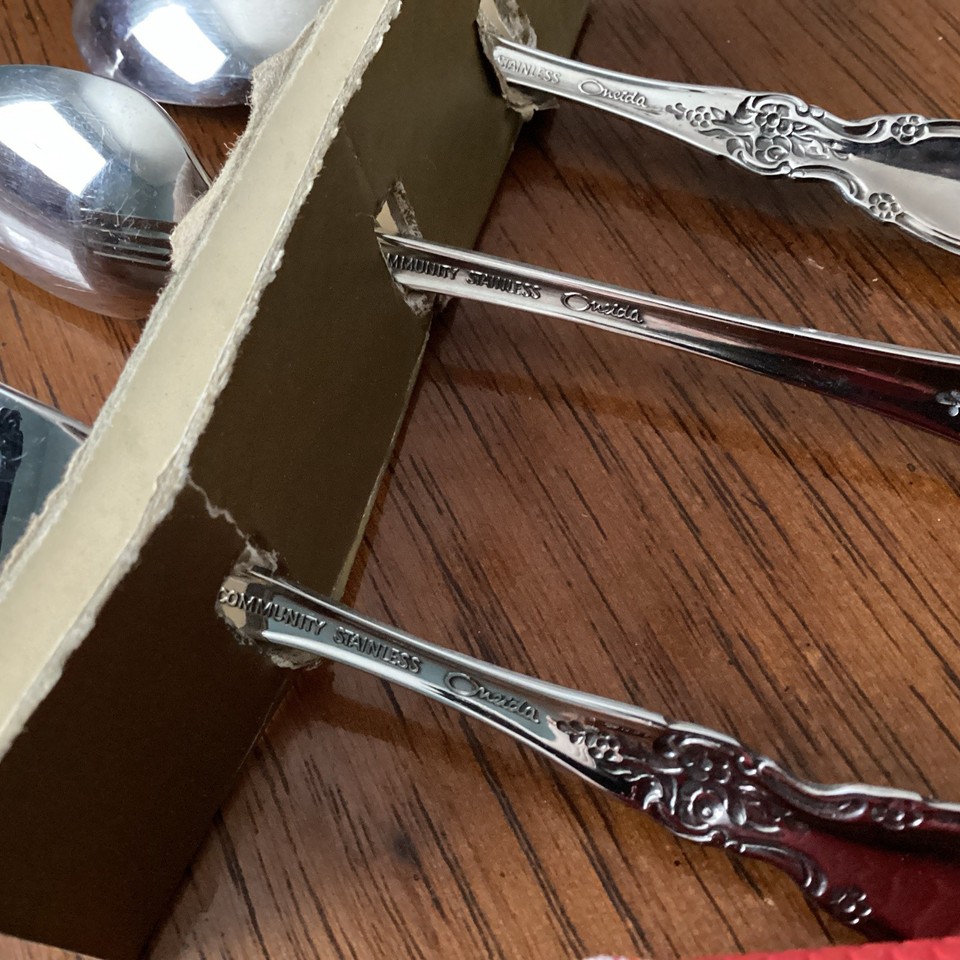 Oneida Stainless LOUISIANA 3 Piece Baby Set - Fork Spoon Unused ...