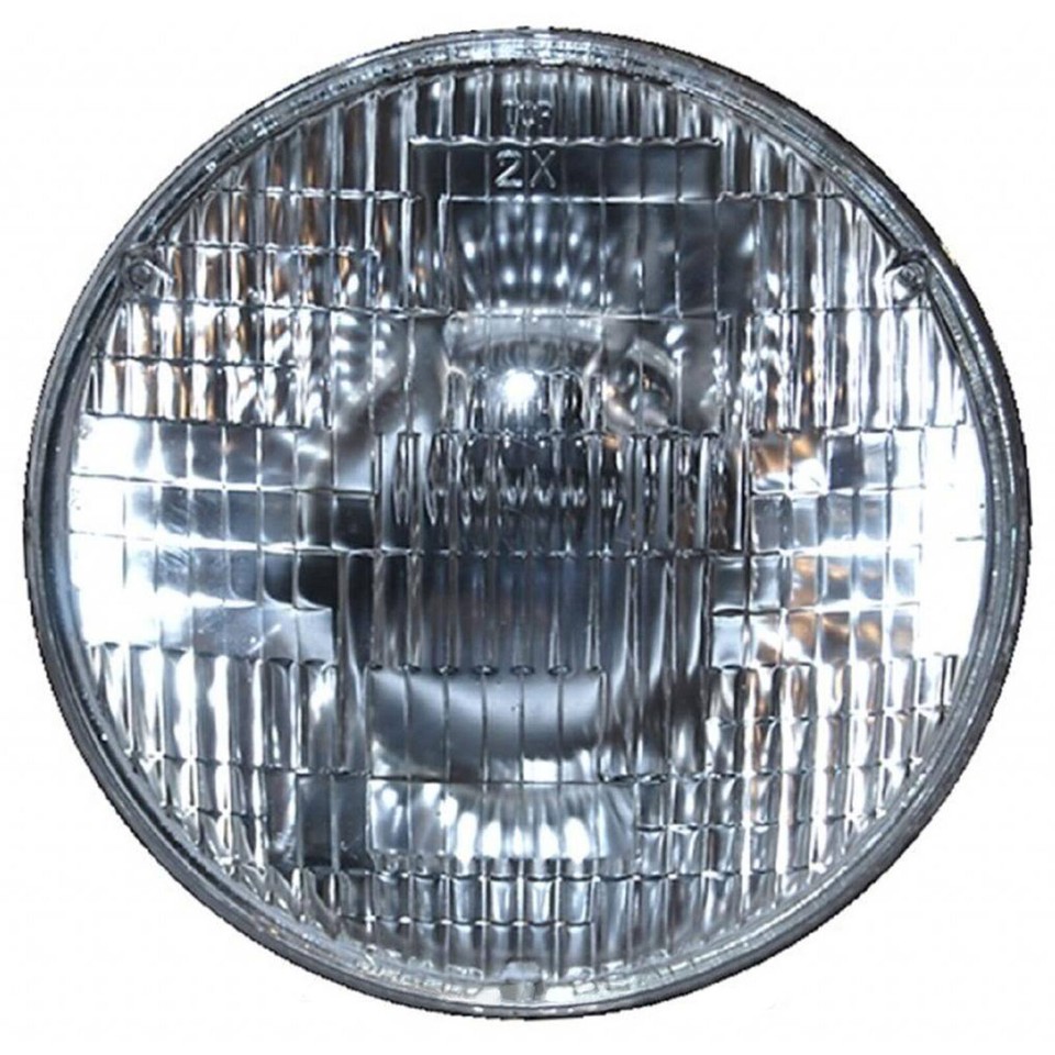 7" Round Incandescent Sealed Beam Glass Headlight Headlamp Light Bulb ...