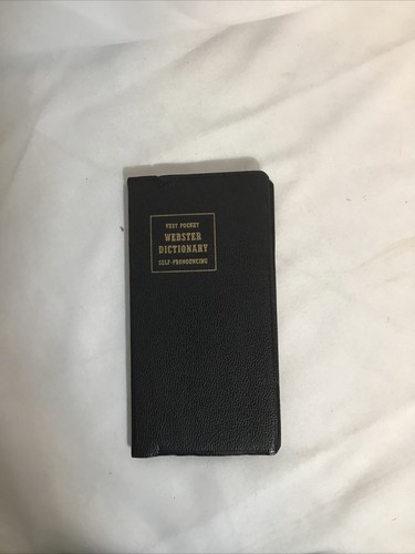 Vintage 1958 Webster Dictionary Vest Pocket Word Definition Mini Book ...