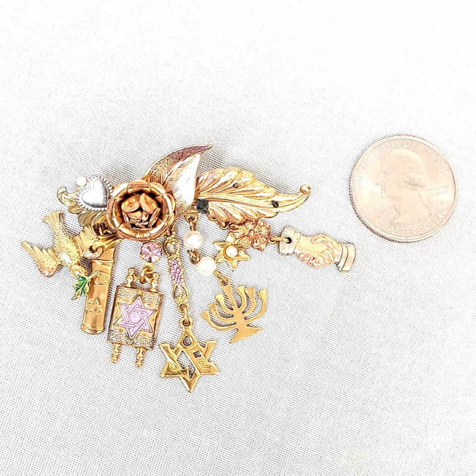 Vintage Gold & Silver M.Katz Modernist Pins Brooch Pendants & Other ...