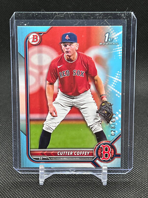 2022 Bowman Draft Sky Blue Paper Cutter Coffey Boston Red Sox /499 #BD ...