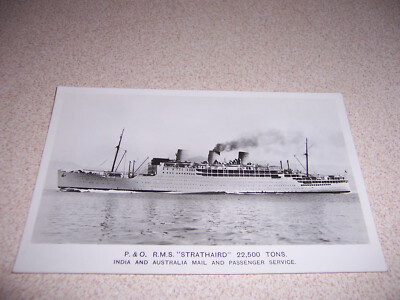 1930s P&O LINES RMS STRATHAIRD STEAMER SHIP RPPC POSTCARD | eBay