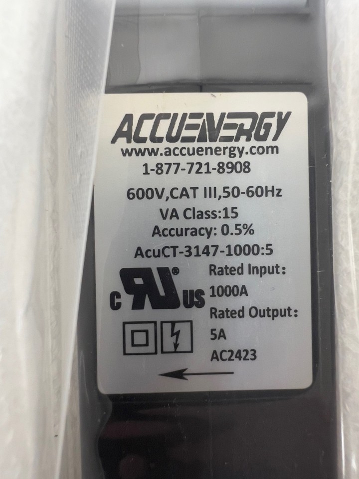 ***NEW*** ACCUENERGY 1000:5 AcuSplitCT Split Core Current Transformer | eBay