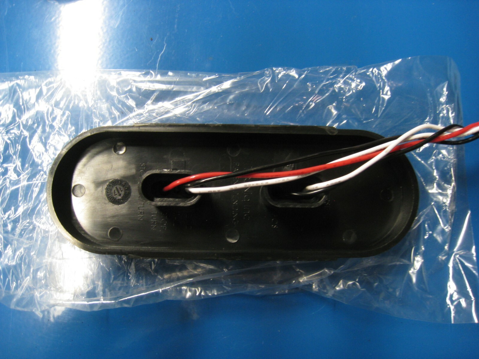 (2) TecNiq LED 6" oval clear lens stop/turn tail & reverse LED lamp ...