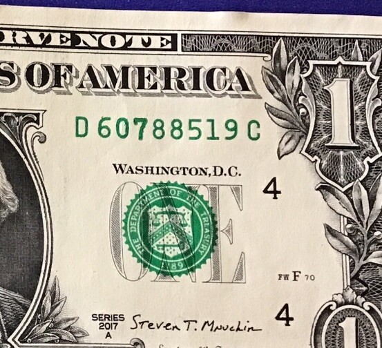 2017A ERROR OVER INKED ‘7’ ON SERIAL NUMBERS & BROKEN LADDER (56789 ...