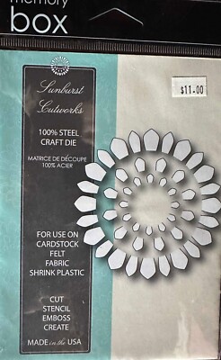 New Memory Box Craft Die Sunburst Cutworks Item # 98589 made in USA ...