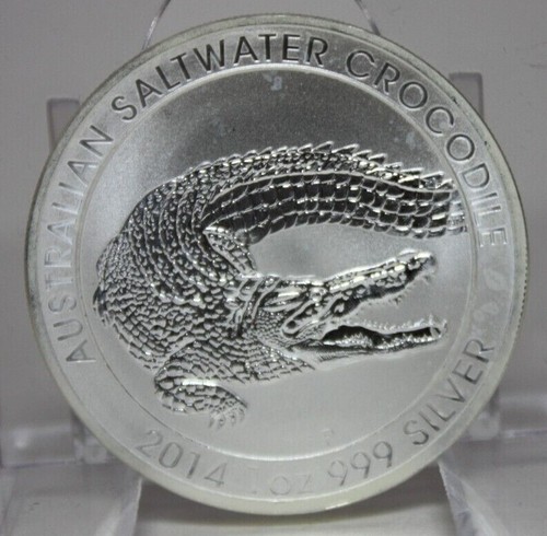 2014 Australian Saltwater Crocodile 1Troy Ounce .999 Silver $1 Coin ...