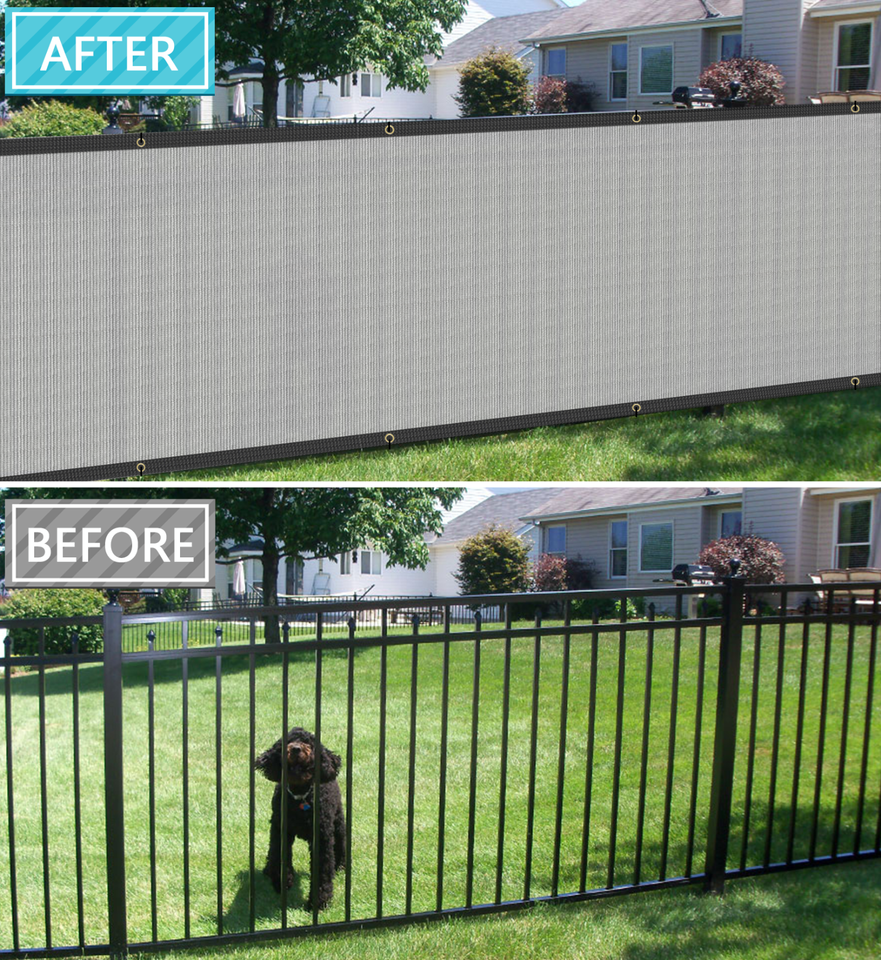Fence Privacy Screen Mesh Cover Garden Yard 4' 5' 6' 8' Black Green ...