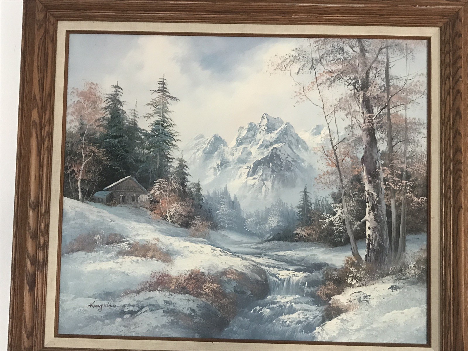 EUGENE KINGMAN Original 25”x29”LANDSCAPE MID CENTURY MODERN OIL ON ...