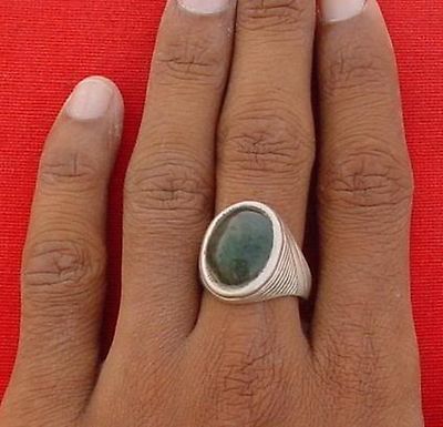 ANTIQUE TRIBAL OLD SILVER GEM STONE RING RAJASTHAN | eBay
