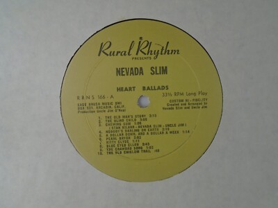 Rural Rhythm 166 Nevada Slim Heart Ballads NM | eBay