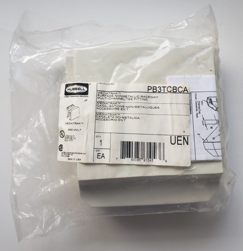 Hubbell MediaTrak Surface Nonmetallic Raceway Multi-Channel Tee Fitting ...