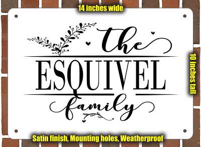 Esquivel Family Decorative Metal Door or Wall Plaque (Style 2) | eBay