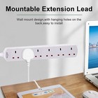 Extension Lead, 6 Gang Way Extension Cord with 2M Extension Cable | eBay UK