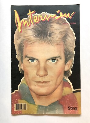 Andy Warhol Original Interview Magazine Sting Pop Art Cover 1983 | eBay