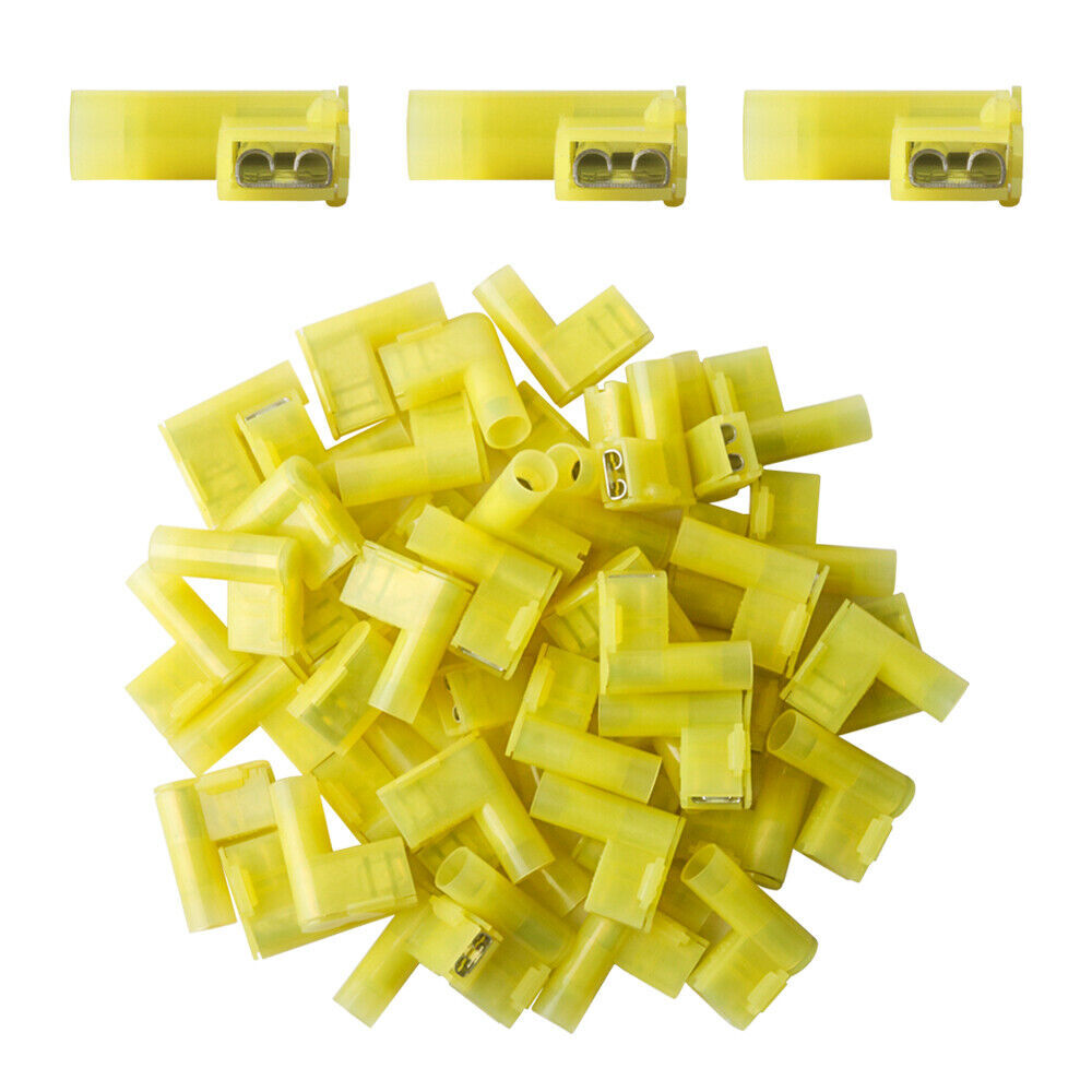 22-10 AWG Female Flag Terminals Right Angle Electrical Wire Spade ...