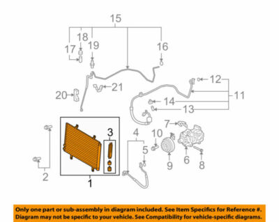 88460-33100 Toyota Condenser assy, cooler 8846033100, New Genuine OEM ...