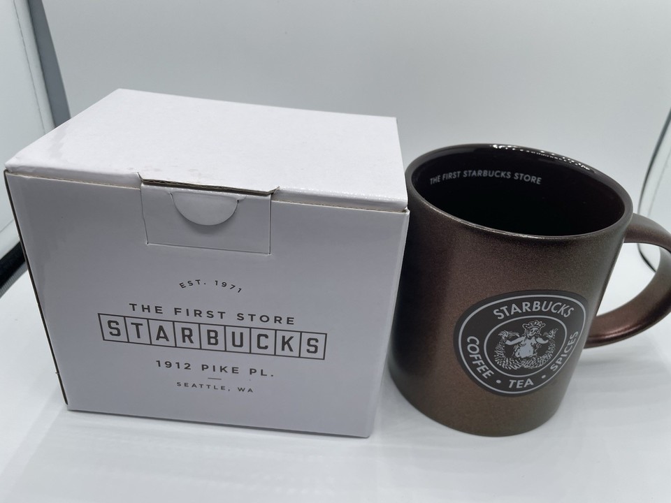 Starbucks Exclusive First Store Seattle Pike Place Brown Mug, Original ...