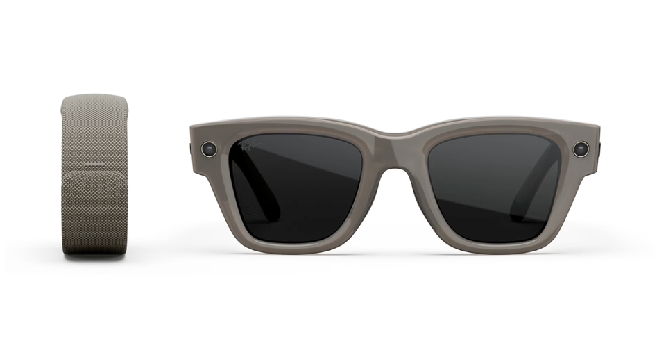 Meta Ray-Ban Display Smart Ai Transition Glasses SAND - LARGE - Neural ...