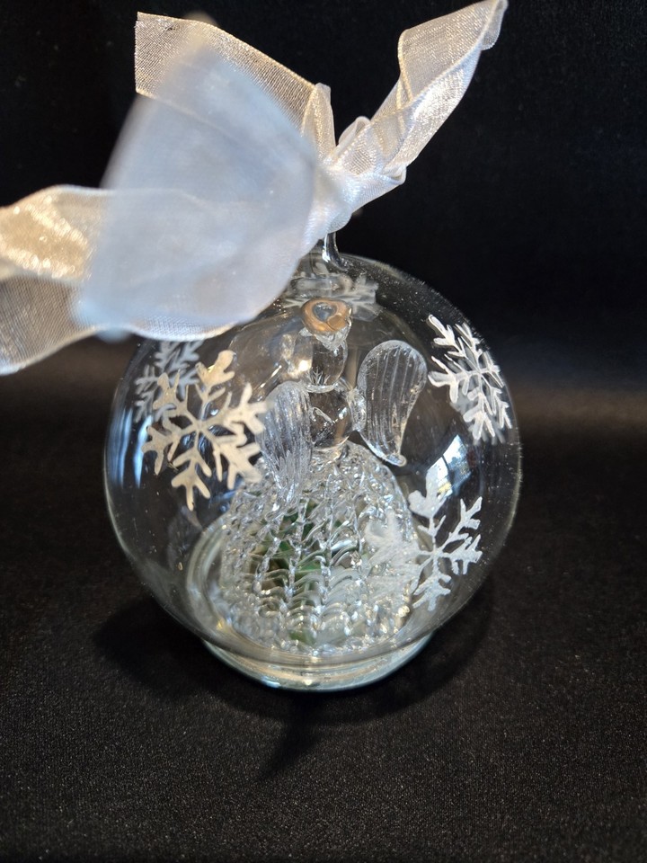 Spun Blown Glass Lighted LED Color Changing Praying Angel Ornament | eBay