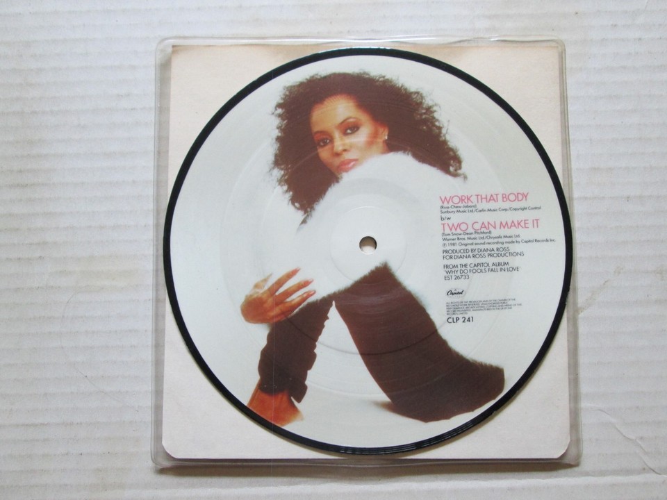 Diana Ross "Work That Body" U.K. import 7" picture disc single | eBay