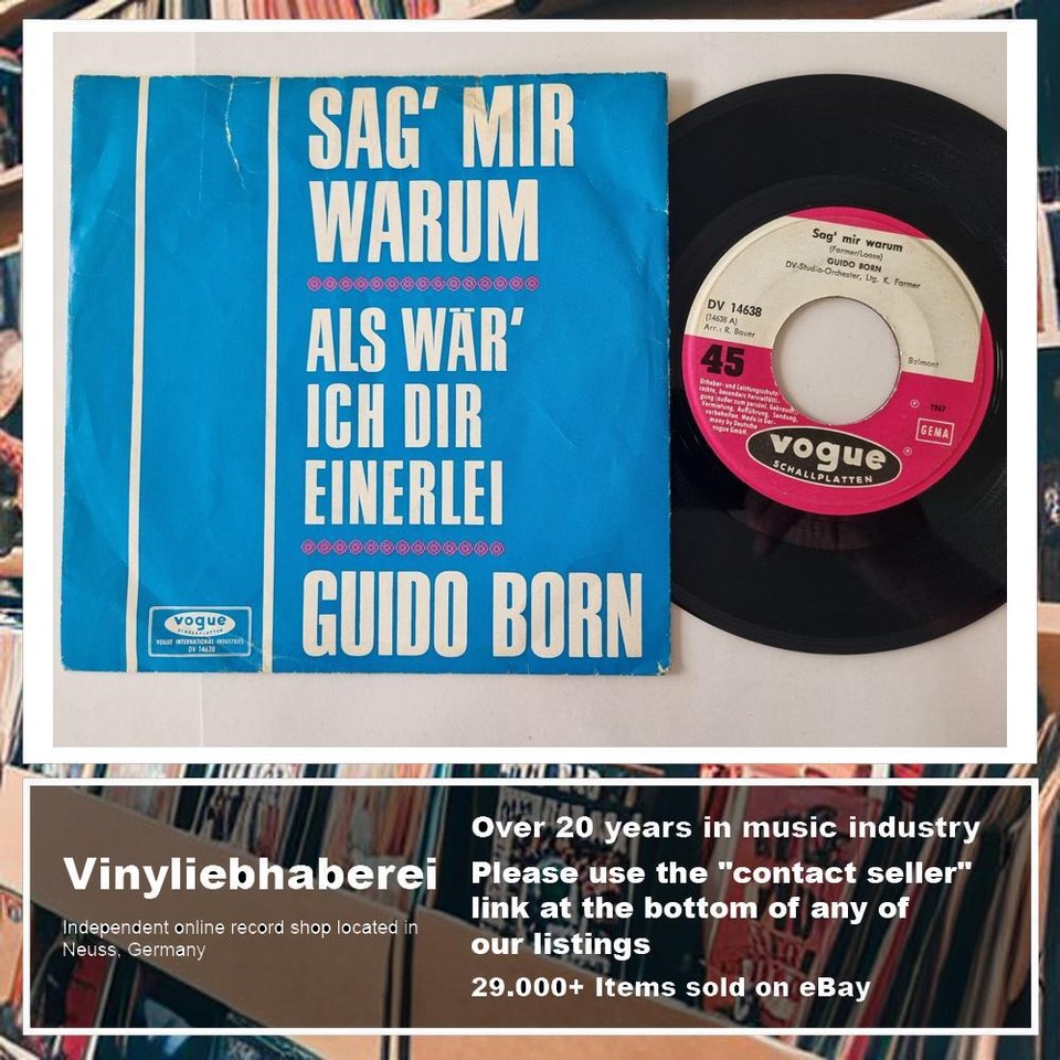Guido Born - Sag' mir warum 7'' Vinyl Germany | eBay