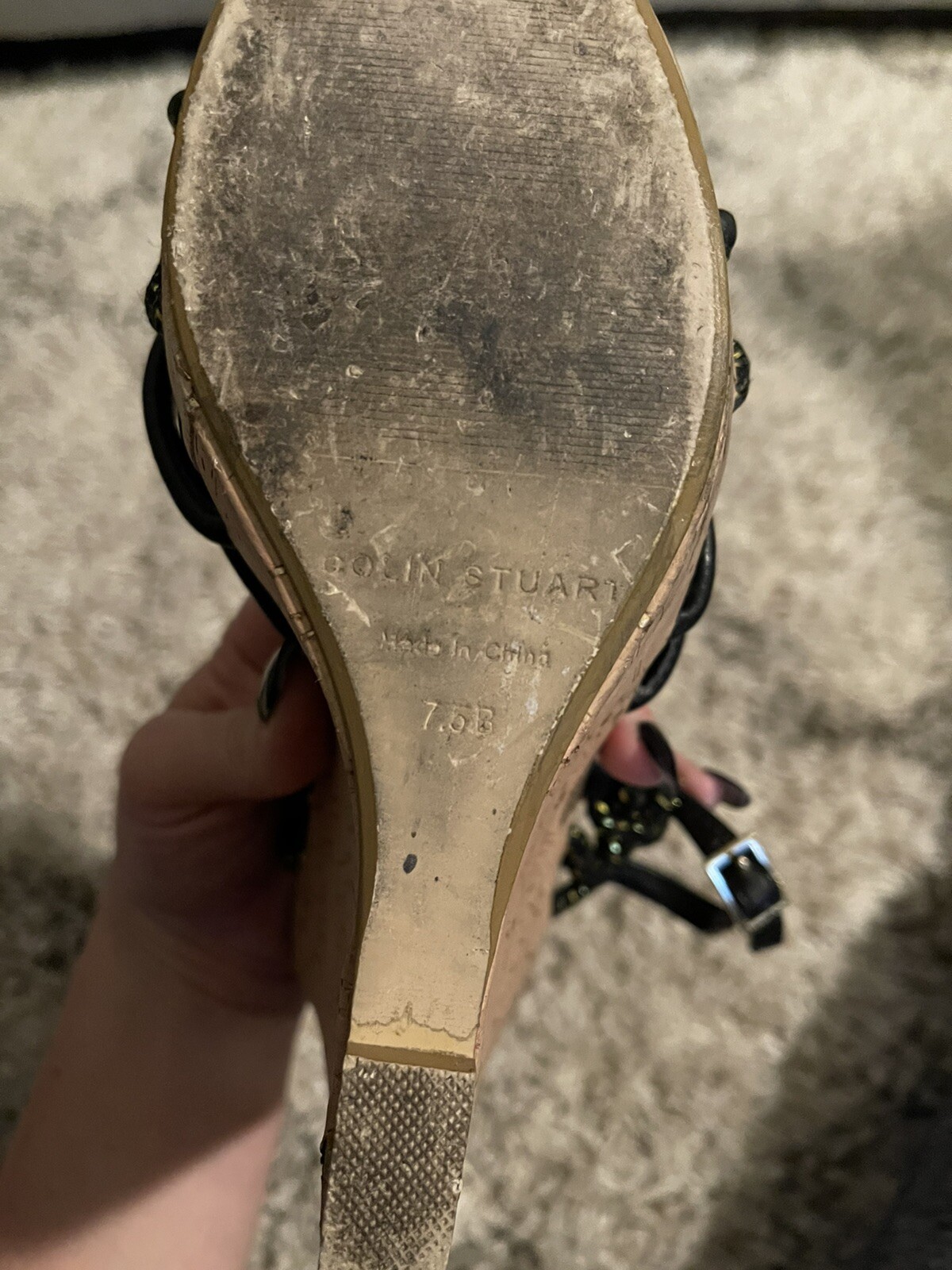 Colin Stuart Sandal Wedge Heels Strappy Shoe Women's … - Gem