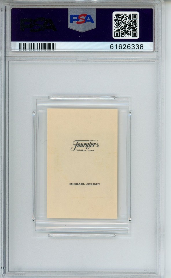 1988 Fournier Michael Jordan Estrellas Sticker PSA 7 Near Mint Chicago ...